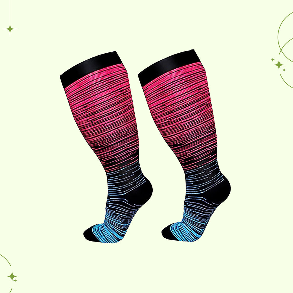 Wide Calf Compression Socks | Graduated Pressure, Circulation Aid ...