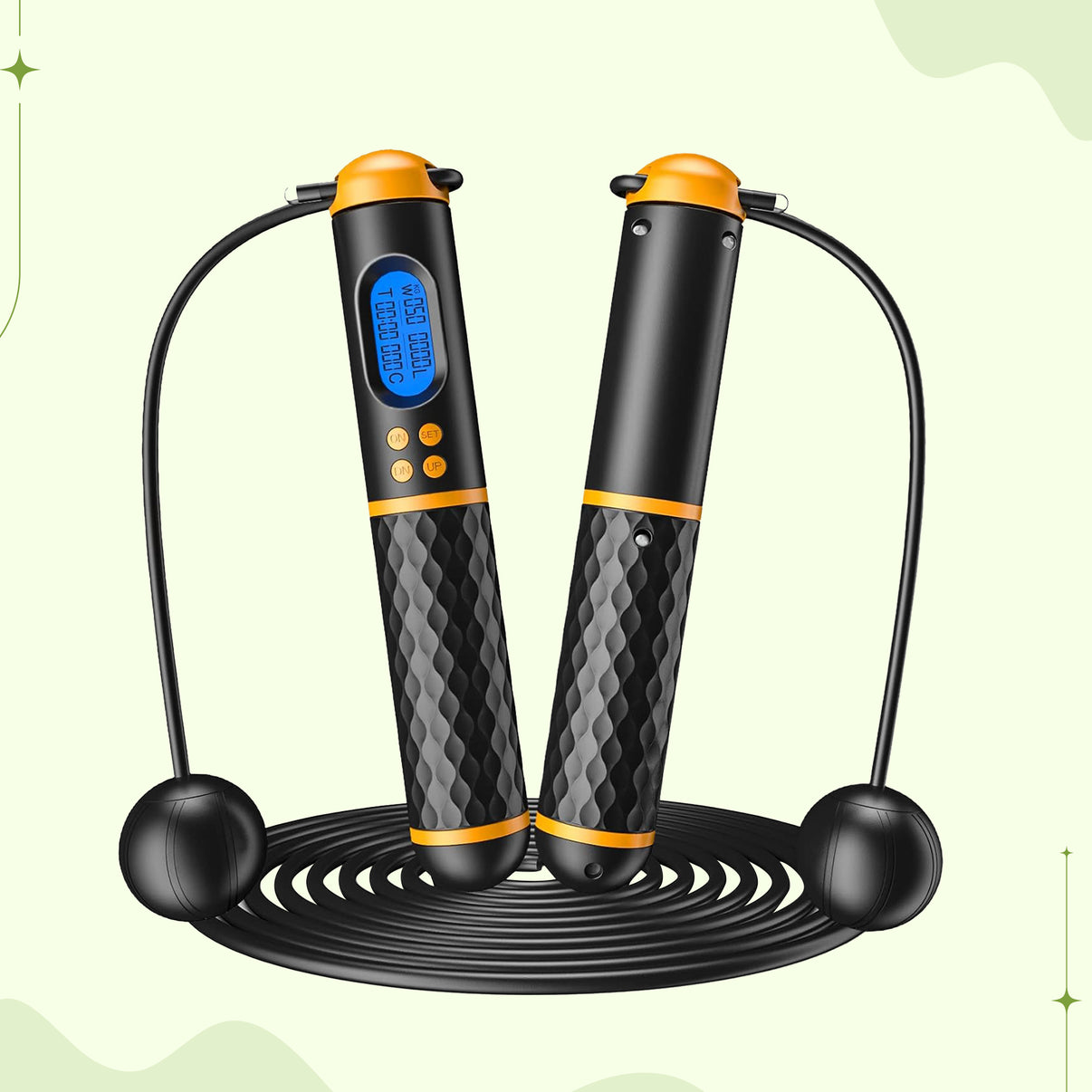 Digital Jumping Rope | Self Counting Workout Skipping Rope – Pain Free ...