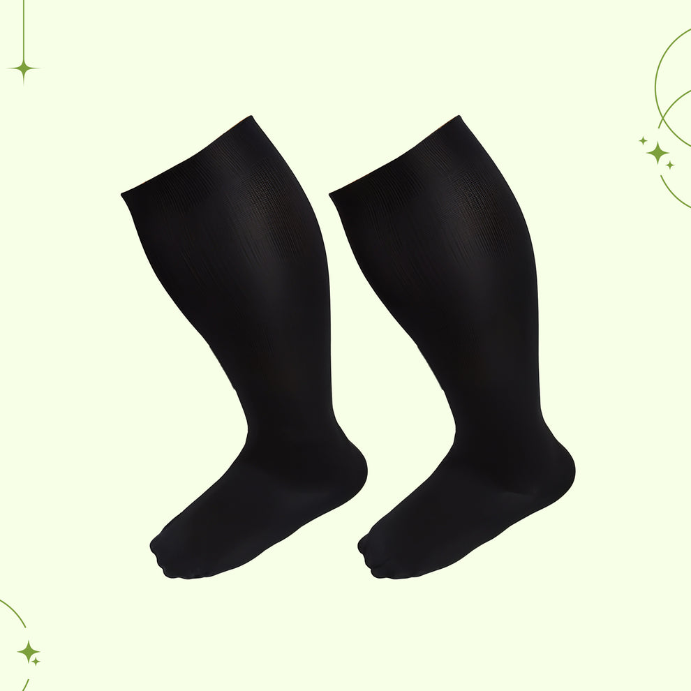 Wide Calf Compression Socks | Graduated Pressure, Circulation Aid ...