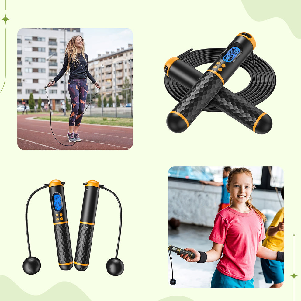 Jump Shape Rope | Digital Counter, Adjustable Length & Vibration ...