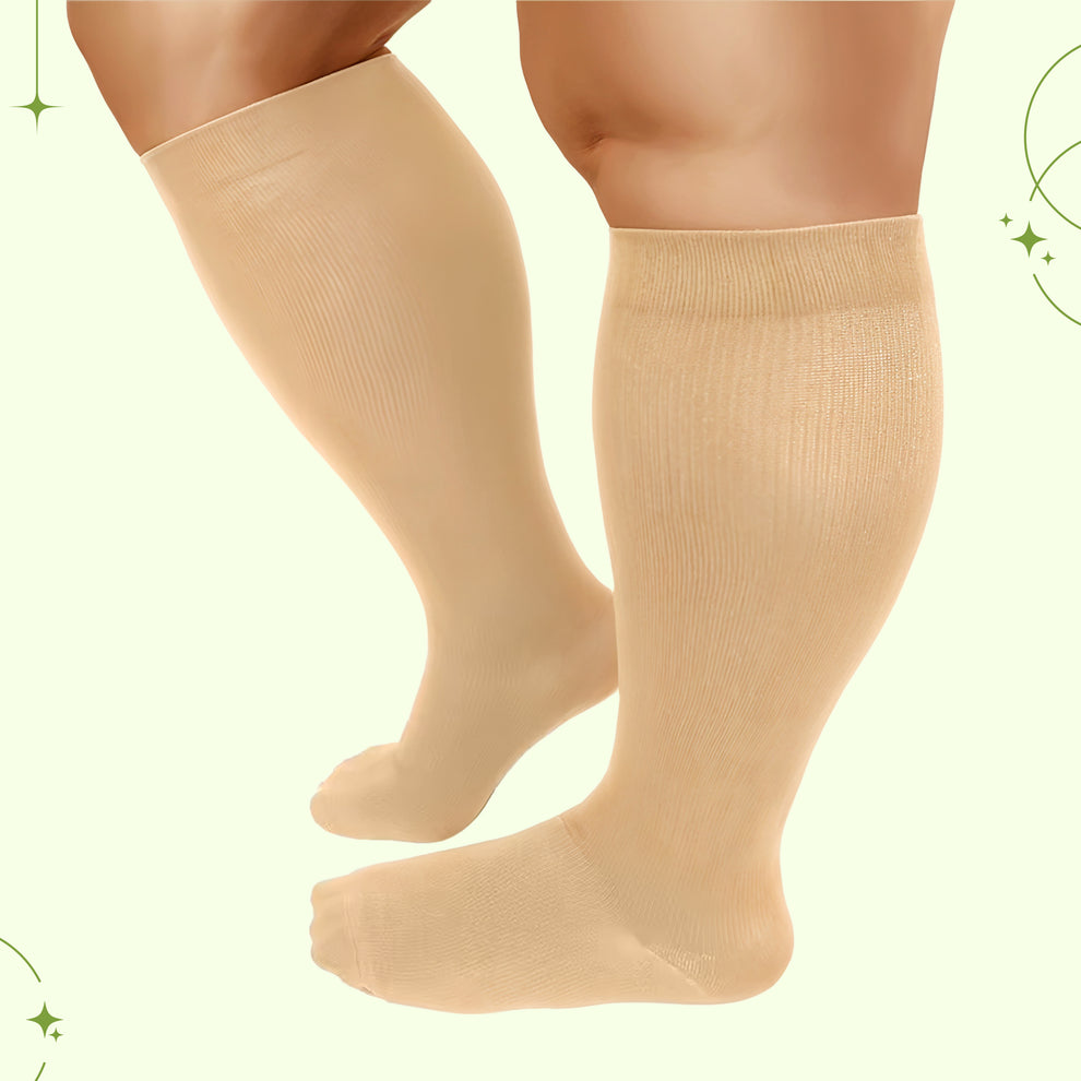 Wide Calf Compression Socks | Graduated Pressure, Circulation Aid ...
