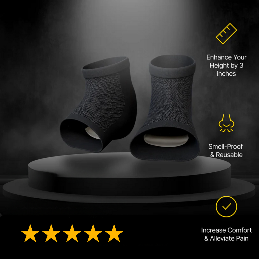 Height Increase Socks | Invisible 2.5cm & 3.5cm Lift, Silicone Gel ...