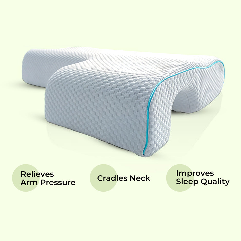 Side Sleeper Pillow | Memory Foam Cuddle & Couples Pillow For Neck ...