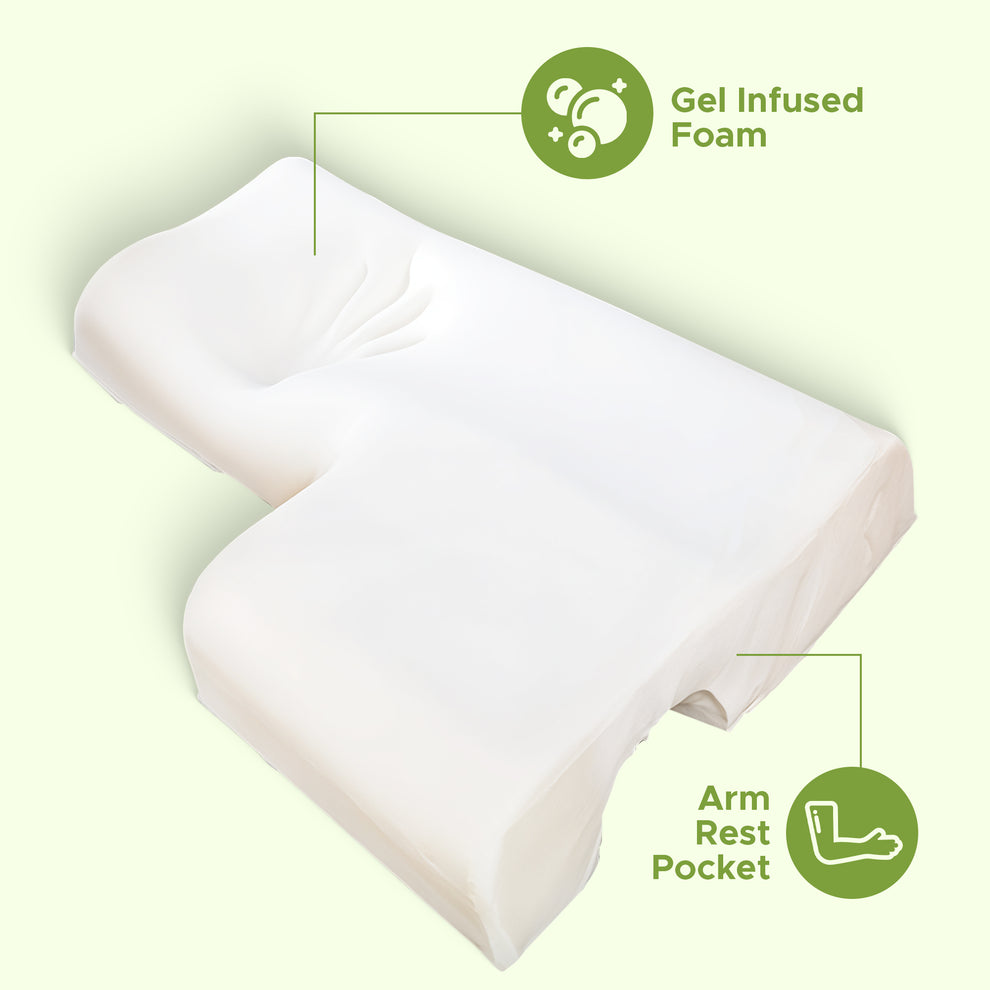 Side Sleeper Pillow | Memory Foam Cuddle & Couples Pillow For Neck ...